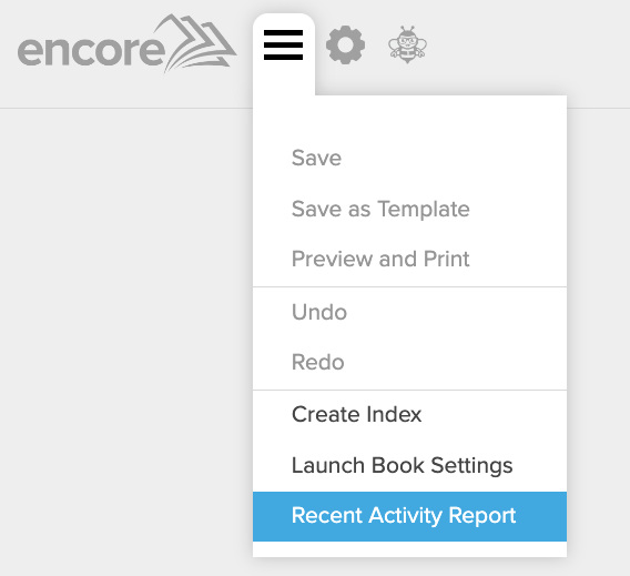 How to run a recent activity report in Encore